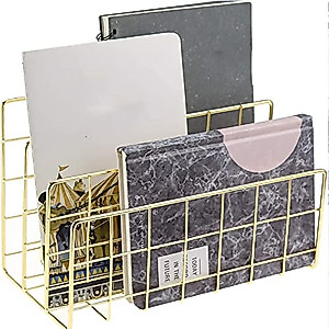 GRETD Newspaper Magazine Rack MultifunctionDesktop Storage Basket Minimalist Book Basket