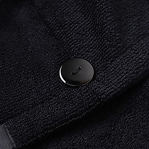 COGANA 2Pack Microfiber Hair Towels, Hair Towel Wrap for Women, Hair Drying Towel with Button, Hair Wrap Towel for Curly Hair, Hair Turban for Wet Hair(10Wx28L, Black)