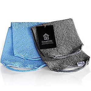 Back Scrubber for Shower Towel - Back Scrubber Shower Cloth Nylon Japanese Stretchable Bath Exfoliating Towel Body Shower Wash Rear Scrub Wash Scrubbers Back Scrub Washcloth 2 Pack by CasaVida