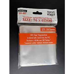 Sleeve Kings Zombicide Compatible Sleeves 76 X 88 mm (10x110 Pack, 1100 Sleeves)