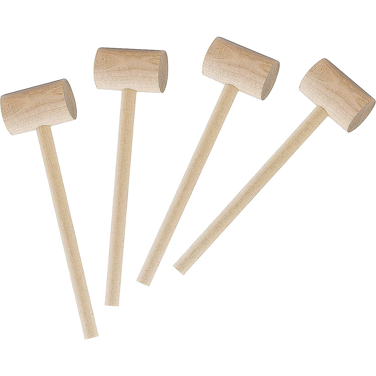 Maine Man Seafood Crab Mallets, Natural Hardwood, 7.75-Inches, Set of 4