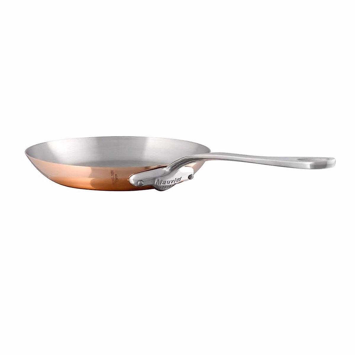 Mauviel M'150 S 1.5mm Polished Copper & Stainless Steel Frying Pan With Cast Stainless Steel Handle, 10.2-in, Made In France