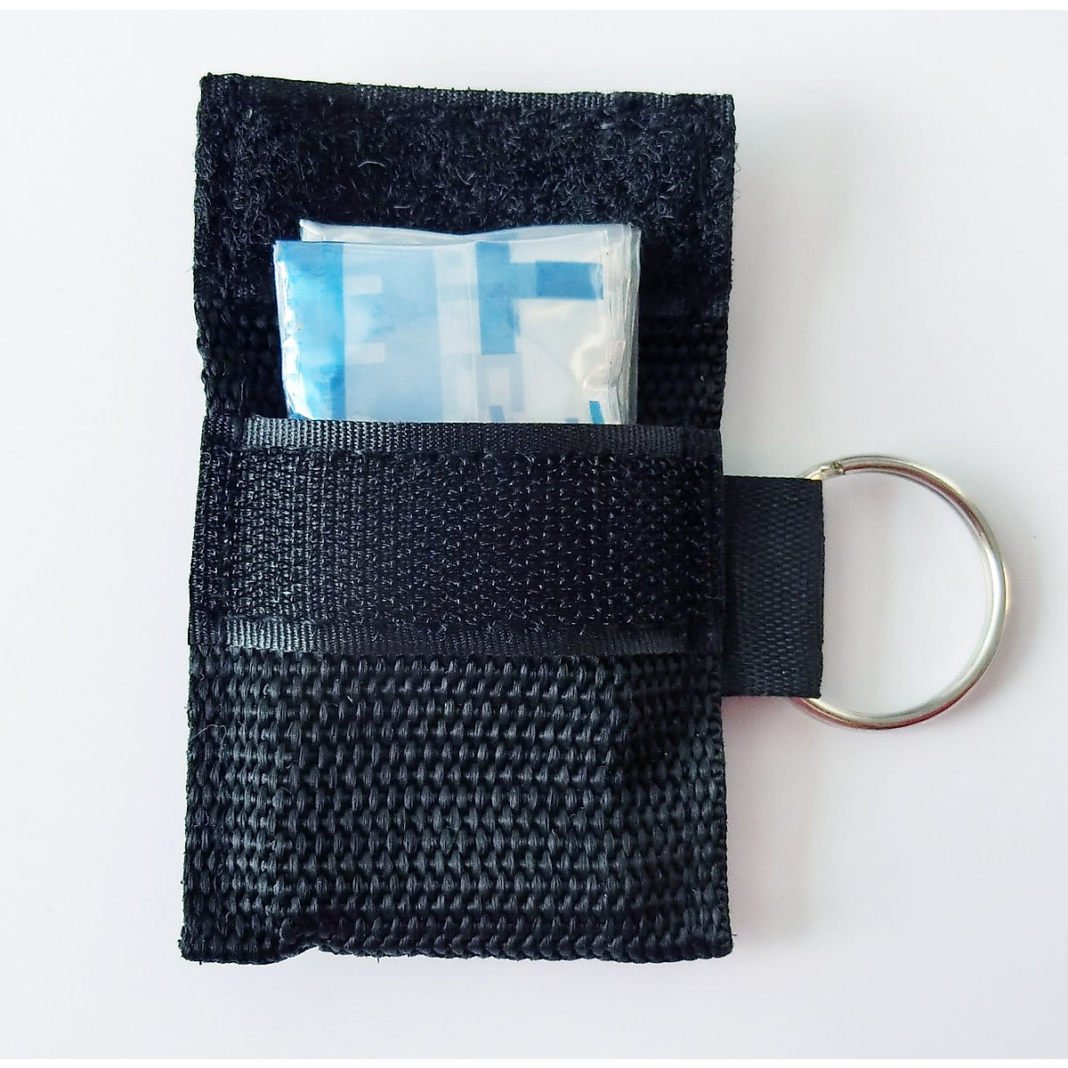 Elysaid 100 pcs/pack CPR Barrier Face Shield Mask with Keychain for CPR AED Training Black