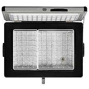 Whynter FM-85G 85 Quart Portable Fridge/ Freezer 85 Quart Portable Refrigerator and Deep, AC 110V/ DC 12V, True Chest Freezer with-8°F to 50°F Temperature Range, Gray, One Size