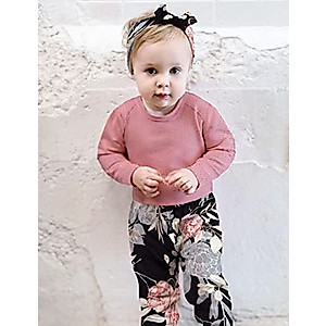 MIGU Girls Fashion Black Long Sleeve Ruffle Shirts clothes set