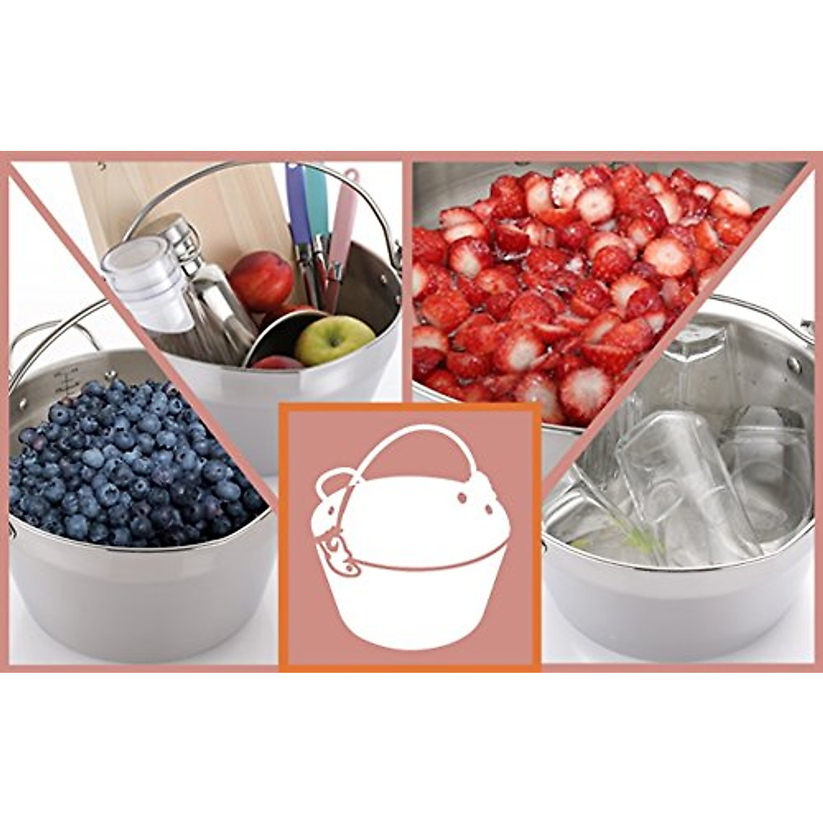 Homemade Jam Pot Stainless Steel Maslin Pan For Jelly & Soup,Canning Tools (4.5Litre - 4qt)