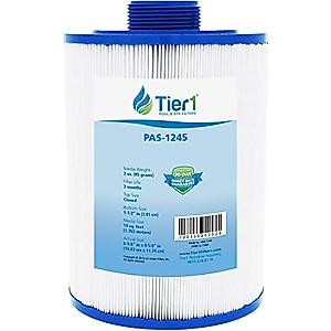 Tier1 Pool & Spa Filter Cartridge | Replacement for Freeflow Lagas FF-100, FC-2400, Pleatco PFF25TC-P4, SD-00206, Aladdin 12536 and More | 19 sq ft Pleated Fabric Filter