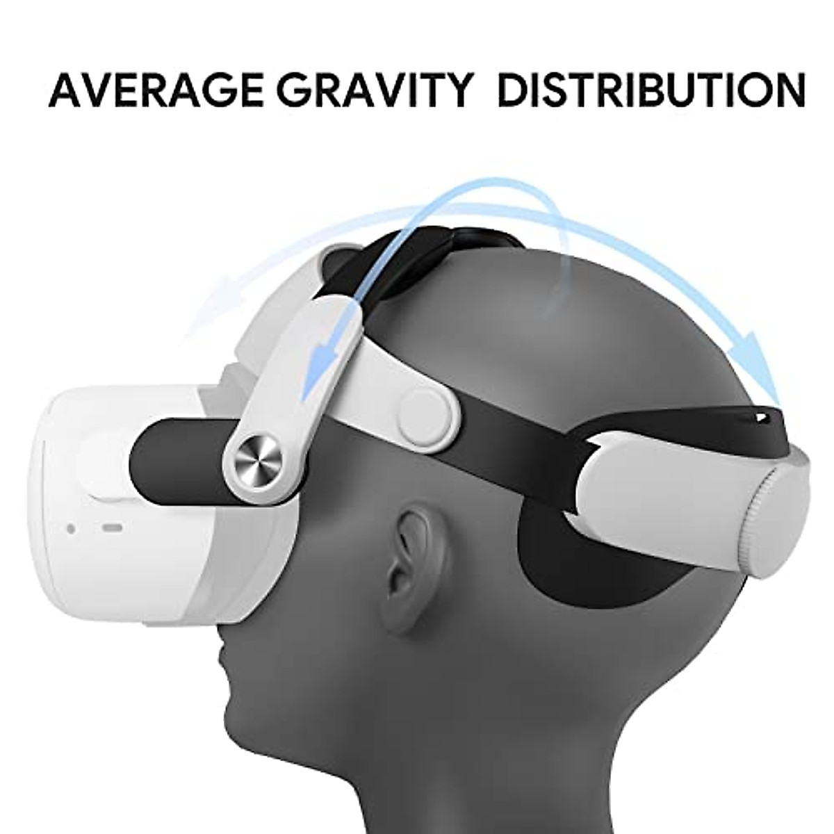 Diydeg Head Strap Compatible with Oculus Quest 2, Adjustable M2 VR Headband Elite Strap Replacement Reduce Head Pressure, Advanced Support Comfortable Head Strap Replacement Accessories for VR