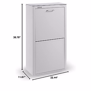 DON HIERRO - Cubek | Trash Can with Recycling Bin Combo | 20 Gallon Trash Bin | Multi Composting Bin Indoor Compost | Modern Trash Can for Home, Kitchen, Office Color Coded Bins Made in Spain