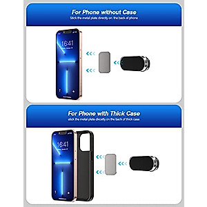 obdowuge 【2 Pack】 Magnetic Phone Holder for Car[8 x Upgrade Magnet] Phone Mount for Car,Car Phone Holder Mount 360 Adjustable, Dashboard Car Mount Fits Samsung iPhone etc All Smartphones