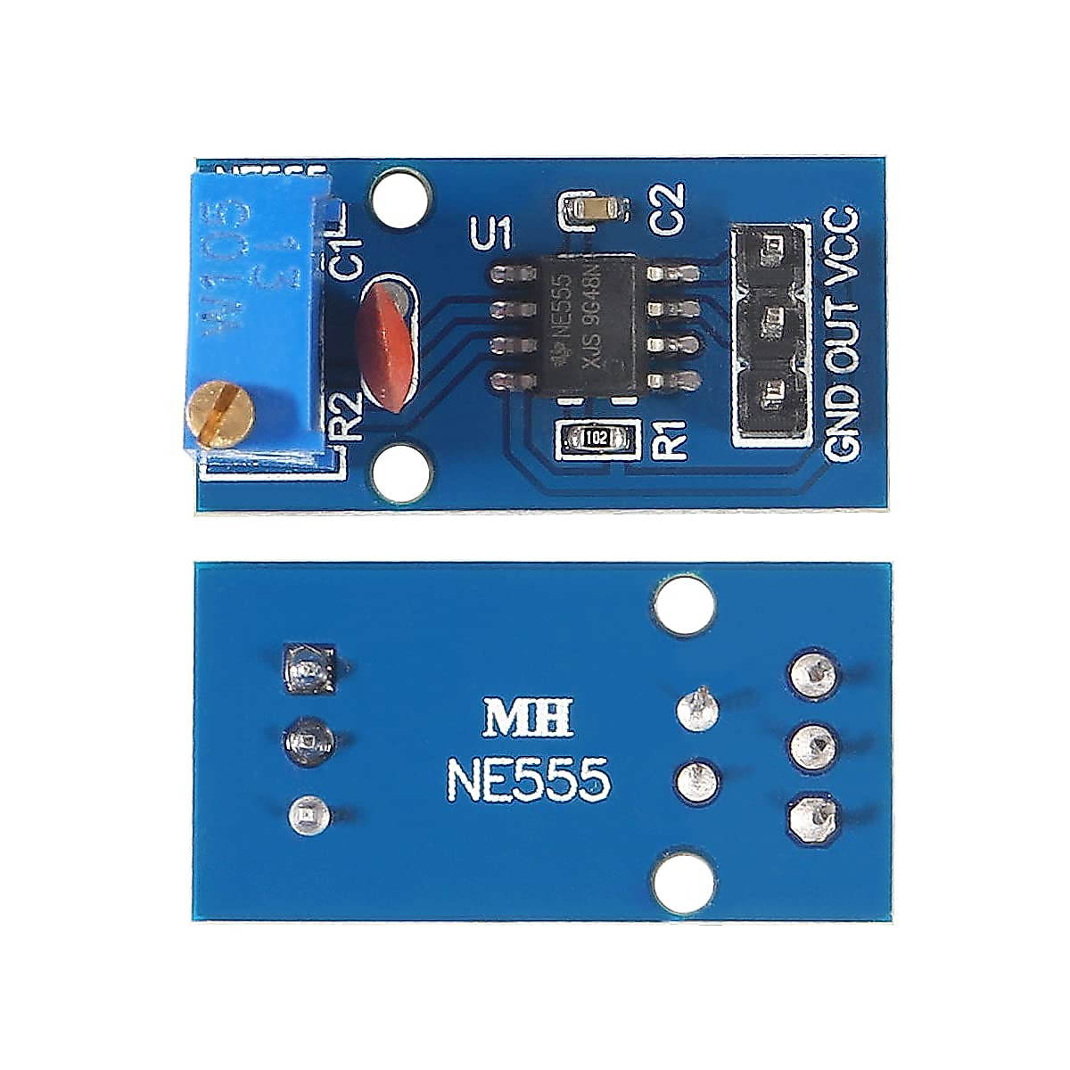 UMLIFE 10pcs NE555 Adjustable Resistance Frequency Single Channel Output for Arduino Smart Car
