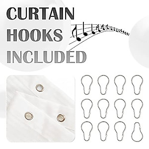 jinchan Black and White Shower Curtain Fabric Shower Curtain for Bathroom Modern Black Striped Shower Curtain Spring Water Repellent in Bath 70x72 inches Long Shower Curtains Set with Curtain Hooks