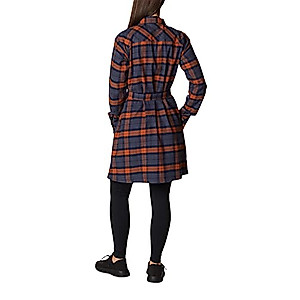 Columbia Women's Holly Hideaway Flannel Dress, Warm Copper Simple Tartan, Medium