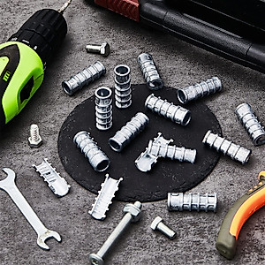 30 Pack 9071456 Lag Shields,3/8 in. x 1-3/4 in. Lag Screw Bolts Concrete Anchors Masonry Anchors Zinc Alloy Plated