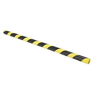 Vestil FEG-A Polyurethane Foam Edge Guard 40 In. Length x 5/16 In. Slot Width Black / Yellow