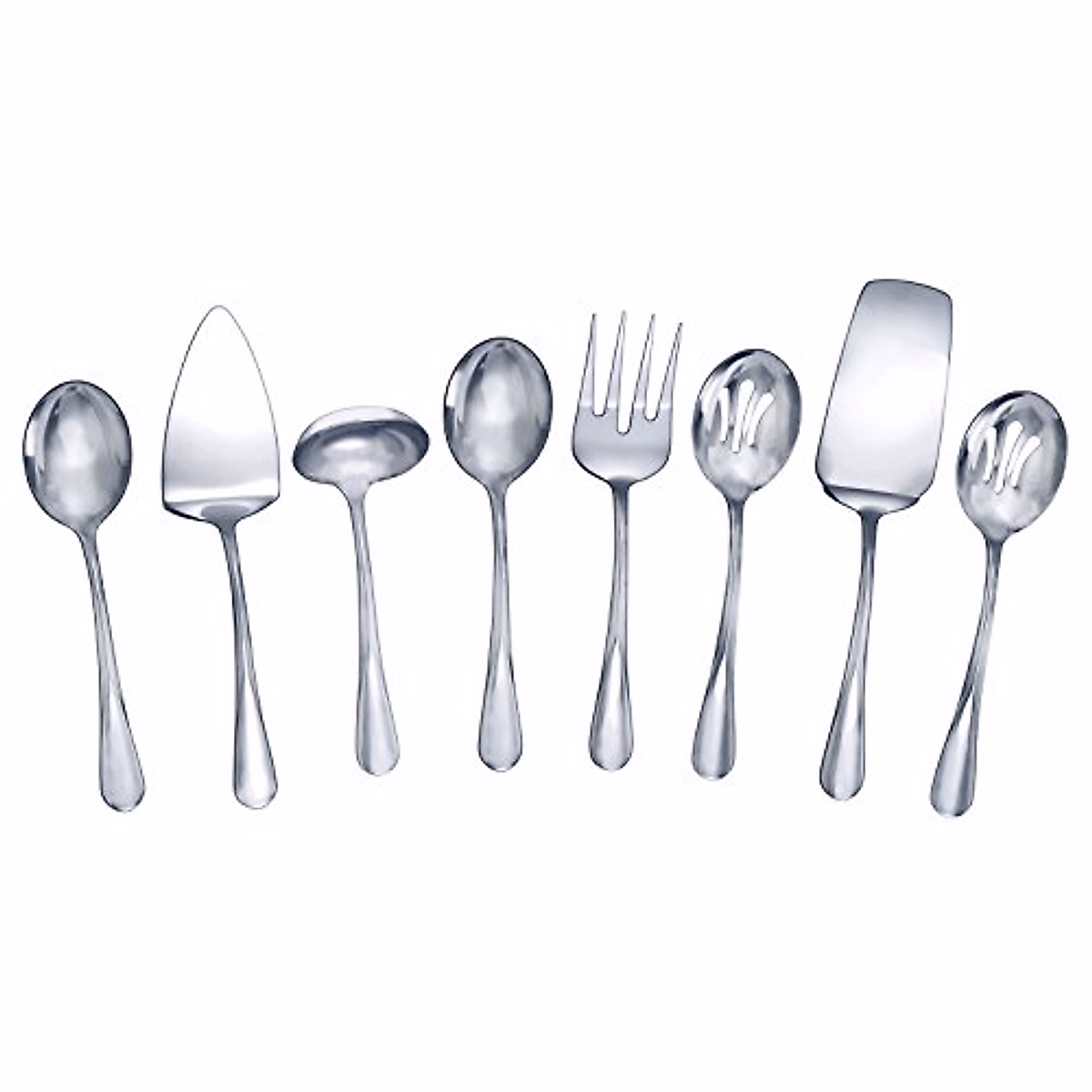 Gourmet Basics by Mikasa Kaylee 8-Piece Stainless Steel Hostess Serving Utensil Set