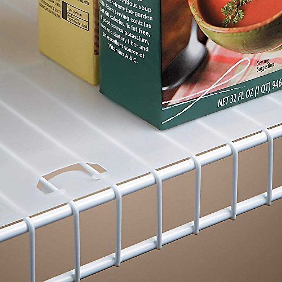 12" Deep by 10' Long Shelf-it Liner for 12" Wire Shelving with Locking Tabs - 10 Foot Roll