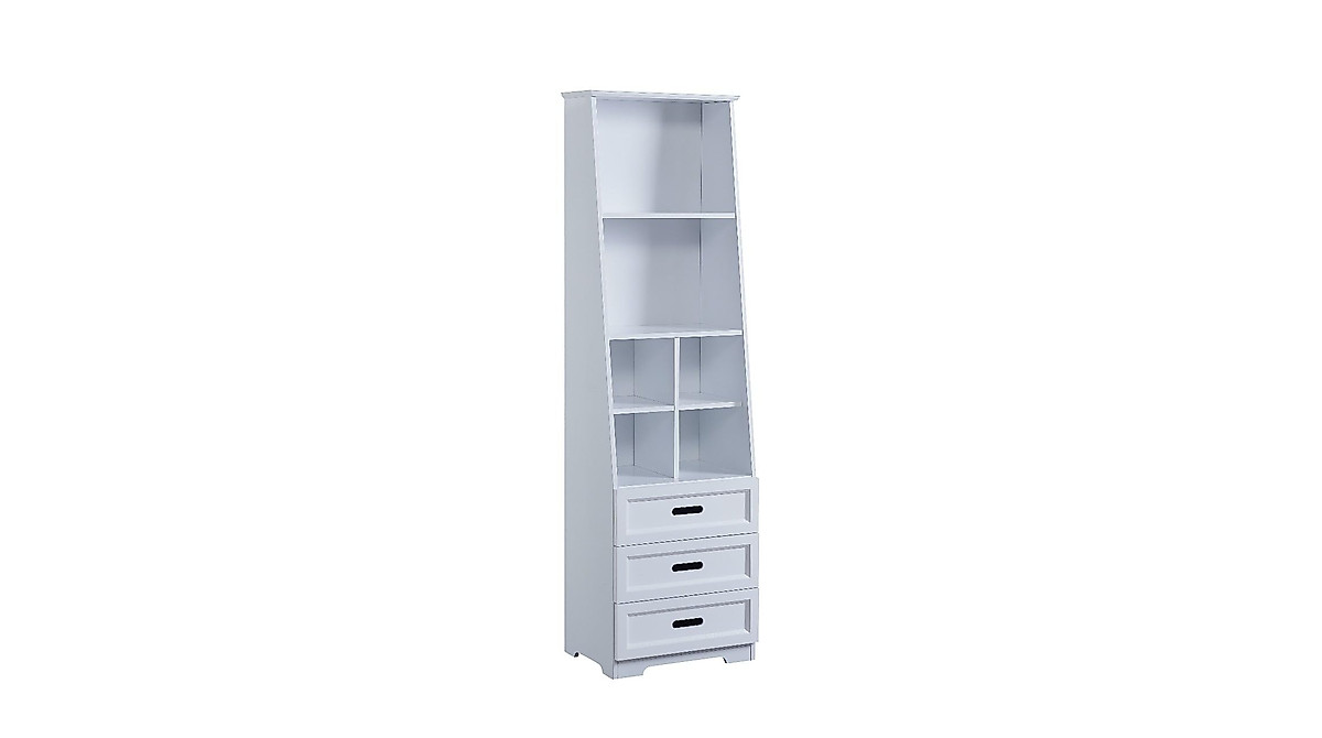 GOWE Kids Funnel White Bookcase - Stylish Storage Unit