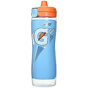 Gatorade Gx Hydration System, Non-Slip Gx Squeeze Bottles Neon Blue, 30 Oz