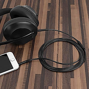 LinkIdea Audio Cable with Mic for Bose QuietComfort SE, 700NC, QuietComfort 35 II, QC 25, QC35, QCSE Headphones, 2.5mm TRRS to TRS Replacement Aux Cord with Inline Microphone (5 ft / 1.5 m)