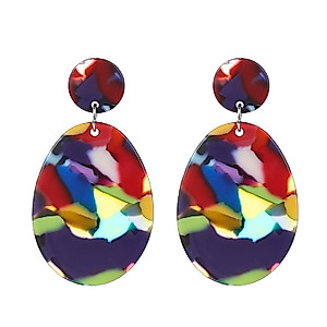 Easter Earrings for Women Easter Acrylic Earrings for Women Easter Bunny Earrings for Women Easter Egg Earrings Easter Holiday Gifts for Her 4 Pairs