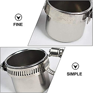 Zerodeko 1pc Parrot Food Cup Bird Cages for Parakeets Parrot Water Bowl Bird Feeder for cage Crate pet Accessories Parrot Feeder Container Drinking Fountain Stainless Steel Feeding Machine