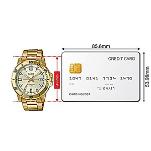 Casio MTP-VD01G-9EV Men's Enticer Gold Tone Stainless Steel Gold Dial Casual Analog Sporty Watch