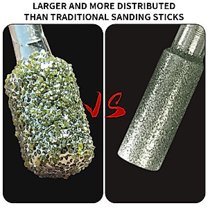 30Pcs Diamond Grinding Burr Drill Bit Stone Carving Rotary Tool Accessories Polishing Mix Set with 1/8 inch Shank, Diamond Coated Burr Bits Universal for Stone Glass Ceramics Engraving DIY Grinding