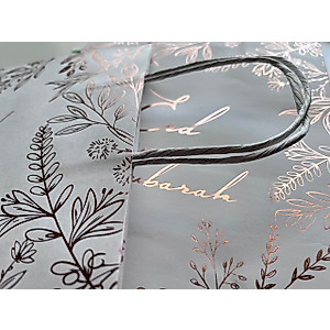 12 PCS Eid Mubarak Paper Gift Bags Ramadan Medium Treat Box for Eid party, Muslim Party, Eid Decoration, Eid Gift Wrapping (20.7cm x 11.5cm x 27.7cm)