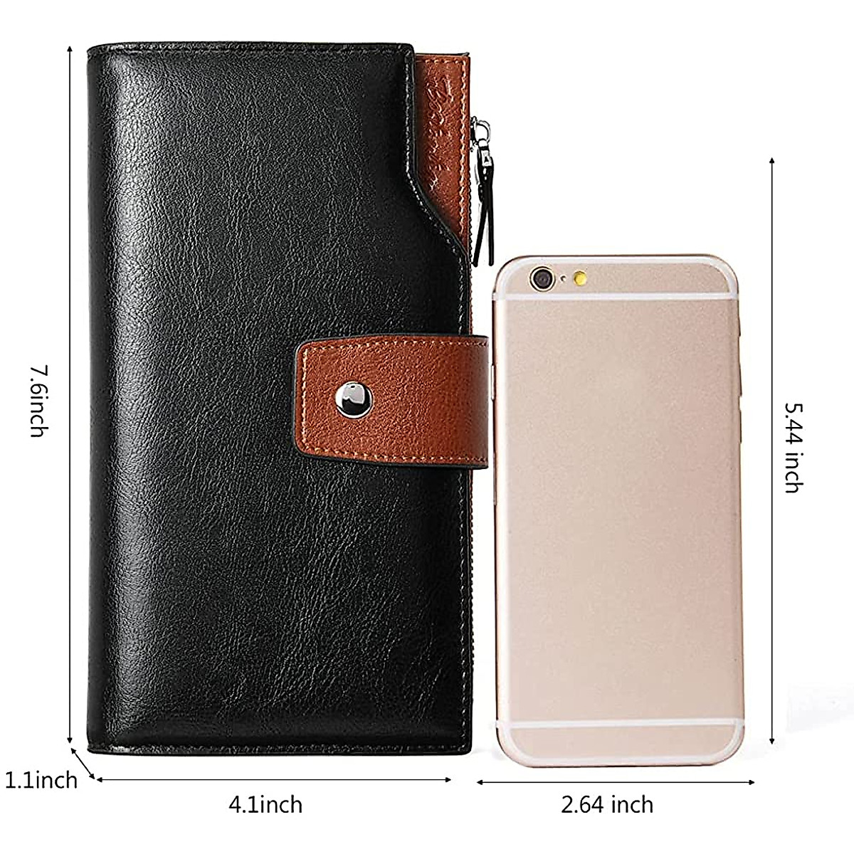 BOSTANTEN Womens Leather Wallets RFID Bundle Genuine Leather Backpack