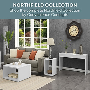 Convenience Concepts Northfield Hall Console Desk Table, Ice White
