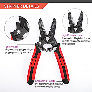 HKS Solar PV Panel Crimping Tool Kit with Crimper Stripper and 8 Pairs Solar connectors and 1Pair Solar Connector Spanner Wrench, Crimper Tool for Solar Cable AWG14-10,2.5/4/6mm²