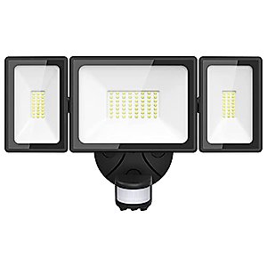 Onforu 65W LED Security Lights Motion Sensor Light Outdoor with Remote Control, Dusk to Dawn Security Lights, 3 Modes, 6500LM, 6500K, IP65 Waterproof Flood Light Motion Detector Hardwired Wall Light