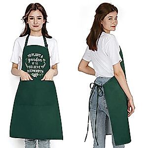 Saukore Funny Garden Aprons for Women, Cute Gardening Gifts for Gardeners, Waterproof Kitchen Apron with 2 Pockets for Cooking Baking - Birthday, Mothers Day Apron Gifts for Florist Wife Mom Sister