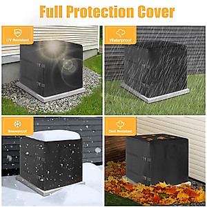 Winter Air Conditioner Covers for Outside Units, Winter AC Cover with 3 Layers Insulation, Heavy Duty Air Conditioner Cover for Winter Insulation, Waterproof AC Unit Covers, 36"W x 36"D x 39"H