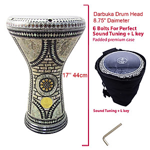 Zaza Percussion Drum Head For Classic Size Egyptian Darbuka Doumbek (8.75''/0.5'' - Transparent)