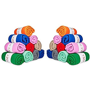 Arkwright Polar Fleece Throw Blankets Bulk - (Case of 24) Ultra Soft Cozy Blanket for Car, Camping, Couch, Office, Outdoor, Home, and Bed, 50 x 60 in, Assorted Colors