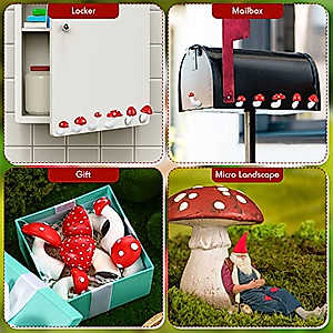 6 Pcs Mushroom Magnets for Fridge Kitchen Decor Magnets 3D Resin Refrigerator Magnet for Home Office Calendar Whiteboard Metal Furniture Decoration