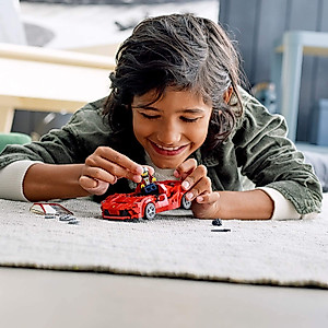 Lego 76895 Speed Champions Ferrari F8 Tributo Racer Toy, with Racing Driver Minifigure, Race Cars Building Sets, 7 years and up.