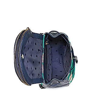 Kate Spade Canvas Leila Small Flap Drawstring Backpack Lily Blooms Green