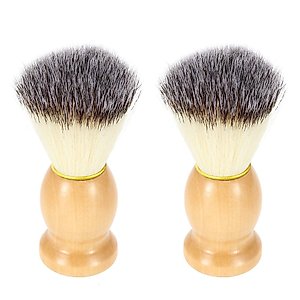 Shaving Brushes,DaKuan 2 Packs Wooden Handle Shaving Brushes,Luxury Professional Hair Salon Tool for Men