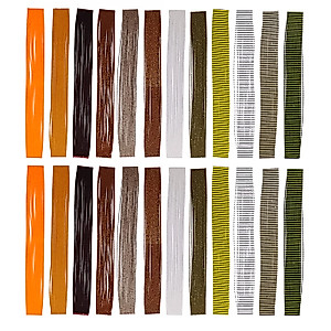 24PCS Fly Tying Silicone Rubber Legs Silicone Skirts Fly Tying Lure Making Fly Tying Supplies Fly Tying Materials 12Colors