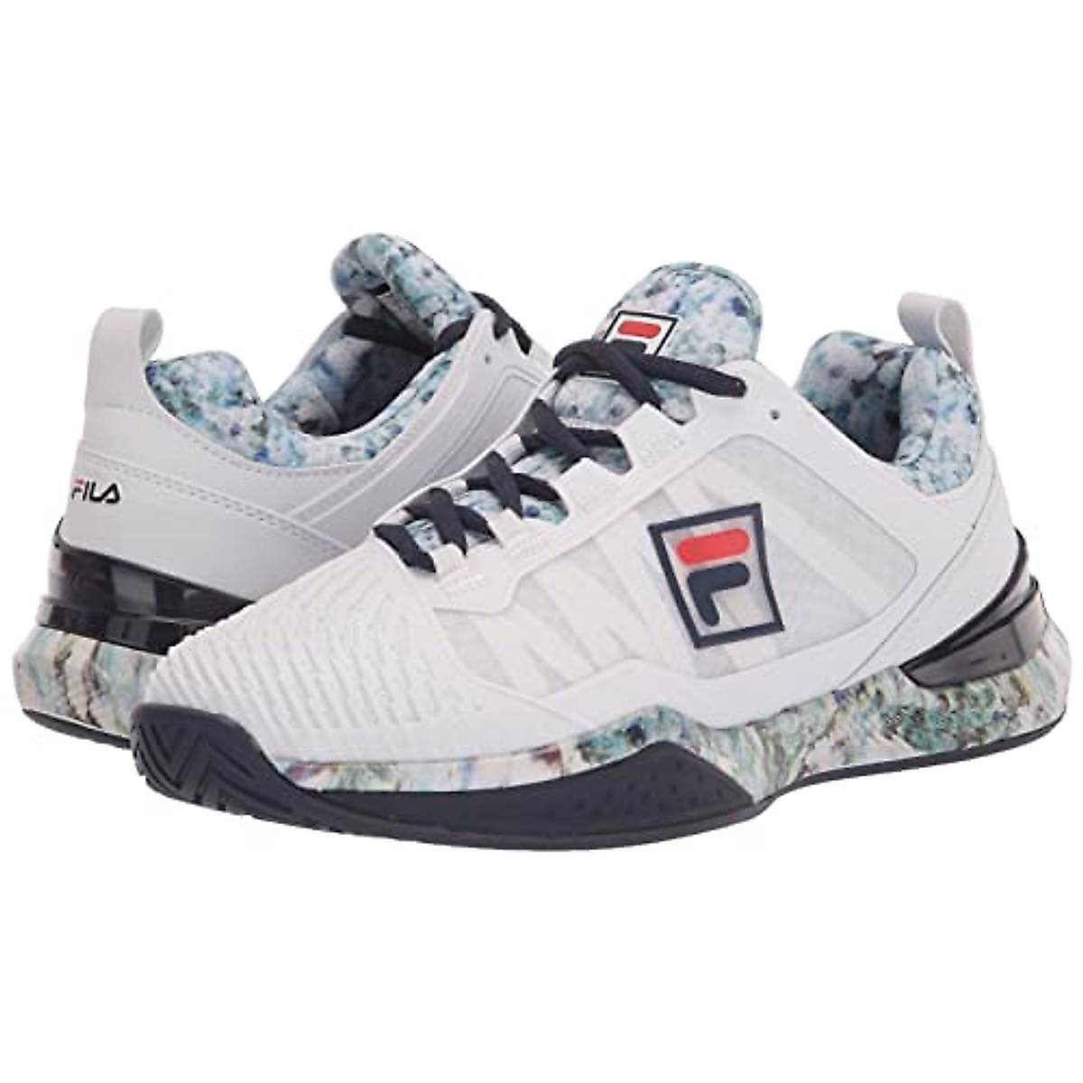 FILA Men's SPEEDSERVE Energized Sneaker, White Navy/Multi, 8