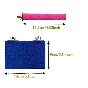 Bird Perch Bird Stand Platform Toy, Natural Wood Parrot Perch Paw Grinding Stick, Bird Cage Accessories Exercise Toys for Pet Parrot Budgies Parakeet Cockatiels Conure Lovebirds Rat Mouse Hamster