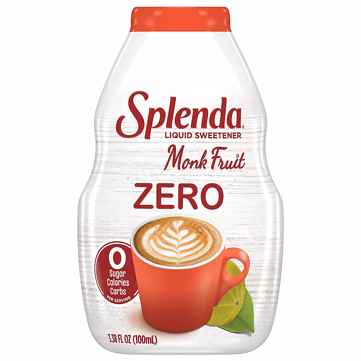 SPLENDA Monk Fruit Liquid Zero Calorie Sweetener Drops, 3.38 Fl Oz Bottle (Pack of 1)