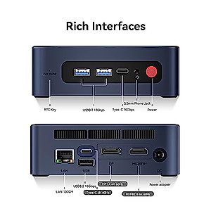 Beelink SEi10 Mini PC, Intel i5-1035G7(Up to 3.7 GHz) Mini Computers, 16GB RAM 1TB PCIe3.0 SSD, Dual Type-C Ports Desktop PC with 4K@60HZ Triple Display DP&HDMI&Type-C/WiFi6/BT5.2/1000M LAN/USB3.2