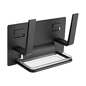 Self Adhesive & Wall Mount Aluminum Pot Lid Rack,Pan Cover Racks,Cutting Board Storage of Black FAYCHE