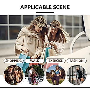 AULPEE Women's Baseball Cap,Low Profile Leopard Print Adjustable Hat,Vintage Baseball Hat (Dark Leopard)