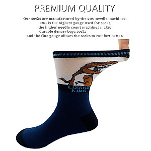 Cczmfeas Kids Boys Cartoon Dinosaurs Pattern Sport Socks 10 Pairs (8-12 years, Dinosaurs 2)