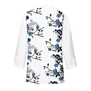 Women's Long Sleeve Cowl Neck Form Fitting Casual Tunic Top Blouse Blouses for Women Fashion 2023 Blue